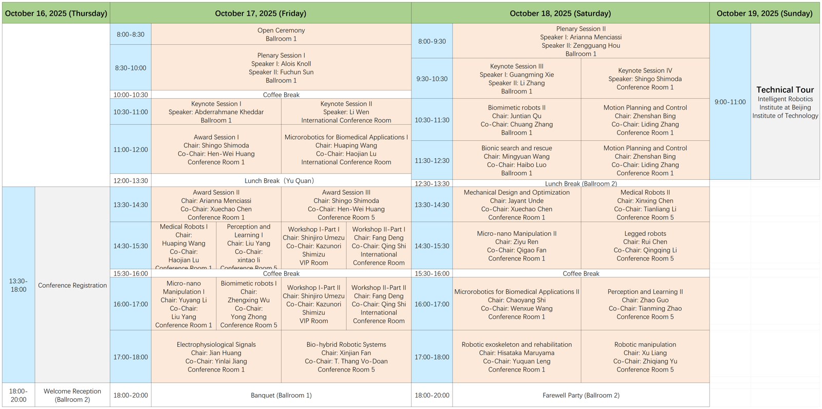 Program Overview - The 2025 IEEE International Conference on Cyborg and Bionic Systems (CBS 2025)